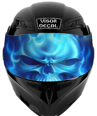 V27 Skull VISOR TINT DECAL Helmet UNIVERSAL Fits All Sport Bike Helmet ...