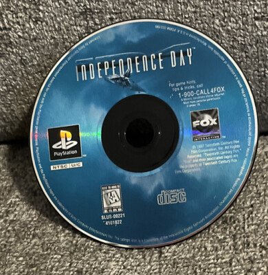 Independence Day Sony PlayStation 1 PS1 PSOne Black Label Game free sh ...
