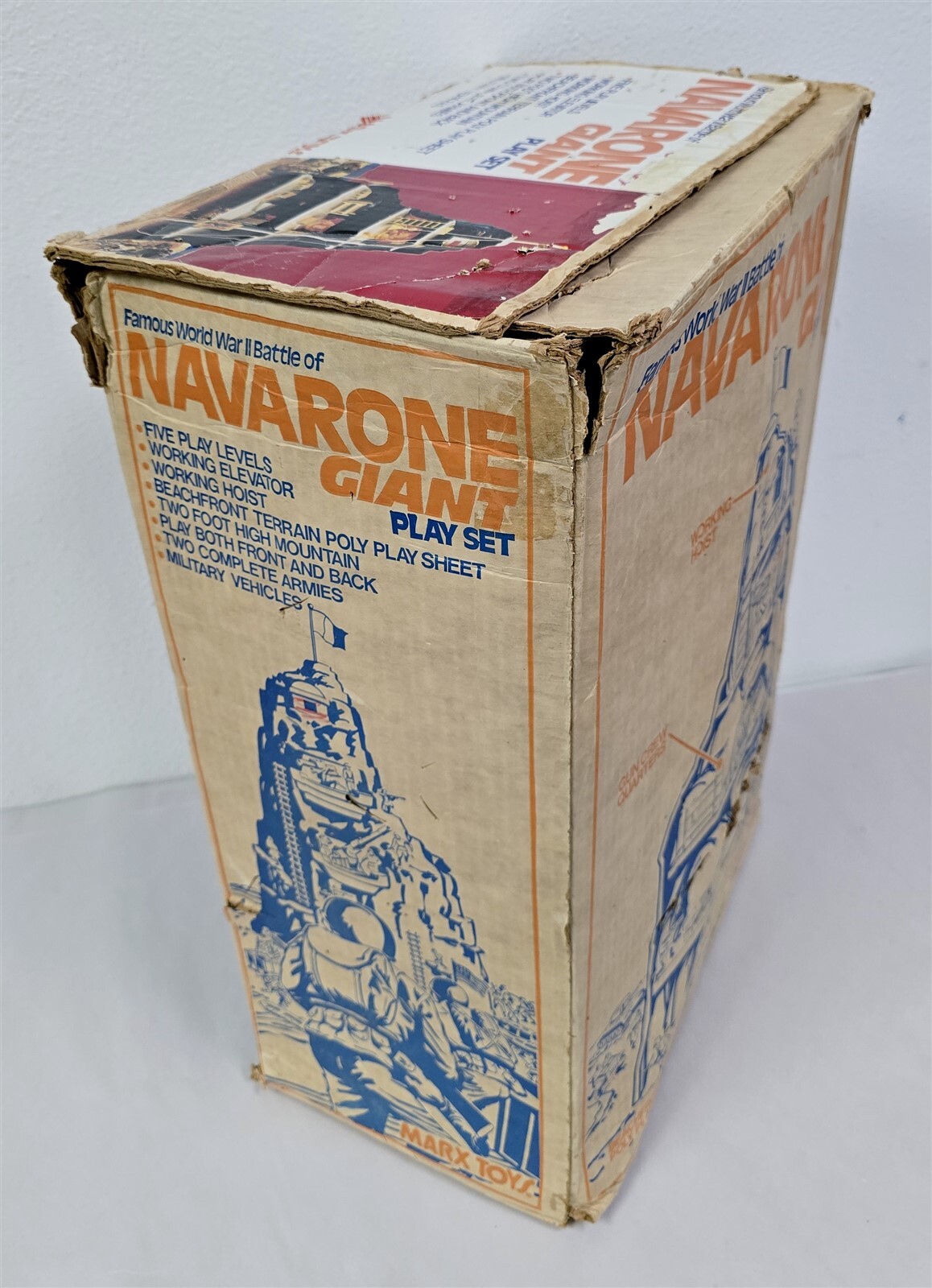 J-580 VINTAGE 1970'S MARX NAVARONE THE MOUNTAIN BATTLEGROUND PLAY SET ...