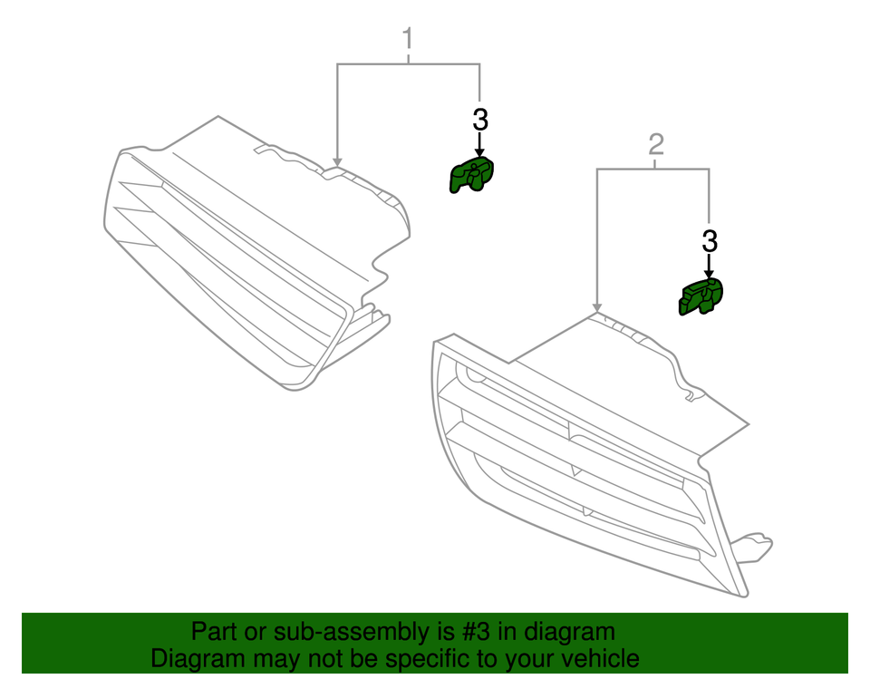 Genuine Mitsubishi Grille Assembly Clip MR221507 | eBay