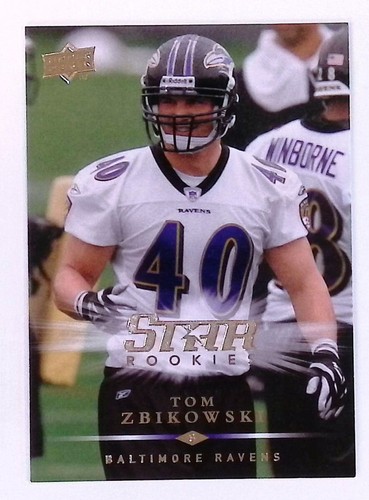 Tom Zbikowski RC Baltimore Ravens 2008 Upper Deck Football #294 | eBay