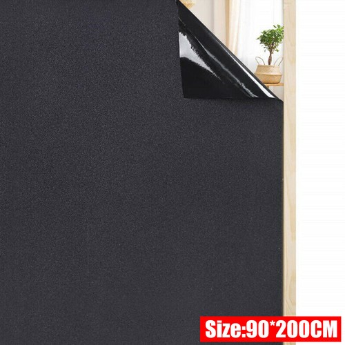 90cm*2m Blackout Static Cling Window Glass Film Sun UV Block Privacy ...