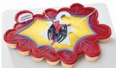 SPIDER MAN WEB SPINNER CAKE KIT CAKE TOPPER LAY-ON DecoPac MARVEL ...