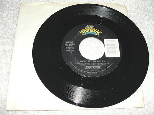 Survivor "Across The Miles / Burning Bridges" 45 RPM, 7", 1988 Rock ...