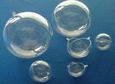 Acrylic Ball Clear Pull Apart With Hang Tab 5" Spheres 50 BALLS 15203 ...