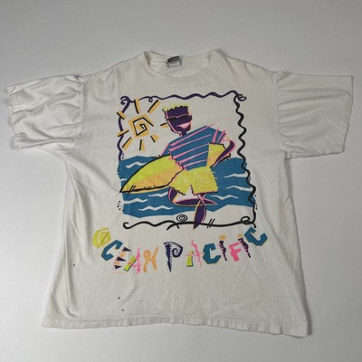 Vintage Ocean Pacific Shirt XL 80s 90s Single Stitch Beach Surfer Stick ...
