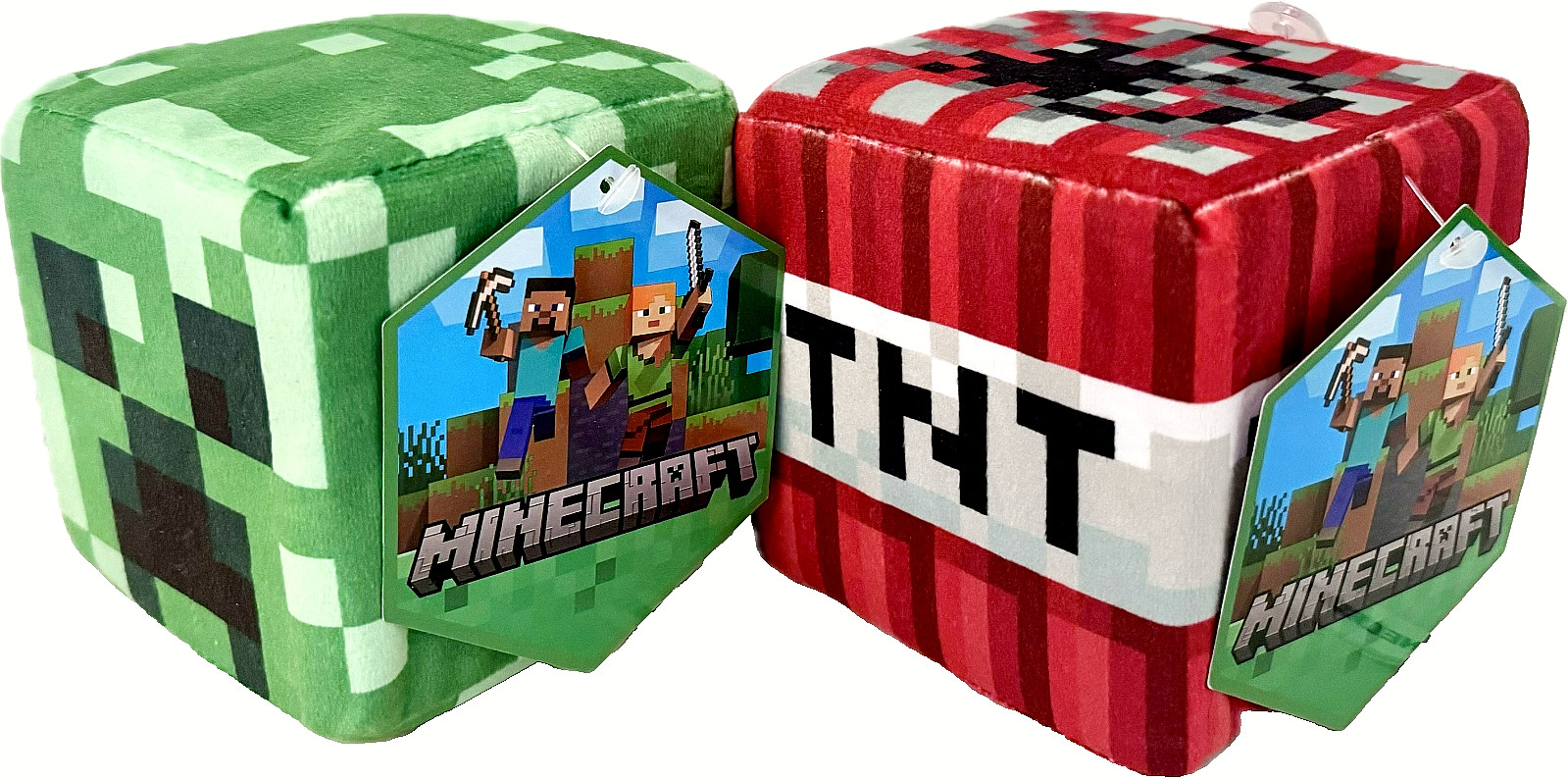 Minecraft TNT + Creeper Block 4” Plush SET Licensed Mojang Game Toy ...