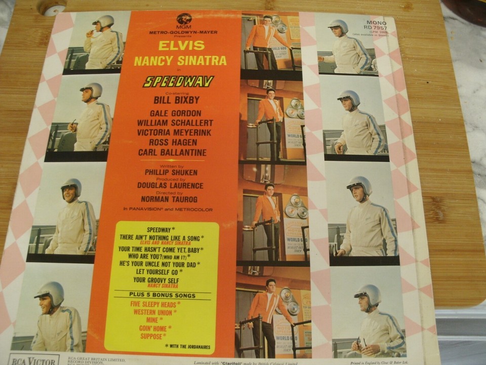 Elvis Presley Speedway Vinyl Records RCA Victor MONO RD7957 ( lpm 3989 ...