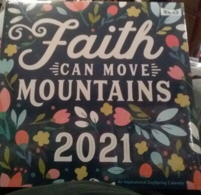 2021 16 Month Wall Calendar "Faith can Move Mountains" Scriptures ...