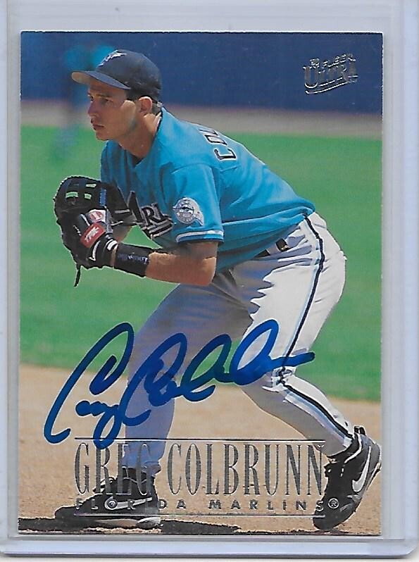 Baseball Card IP auto GREG COLBRUNN FLORIDA MARLINS 1996 Fleer Ultra | eBay