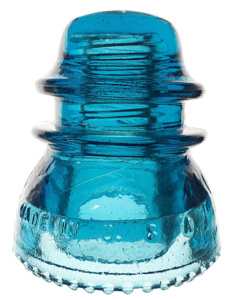 CD 154 Hemi Blue HEMINGRAY - 42 Antique Glass Telegraph Insulator ...