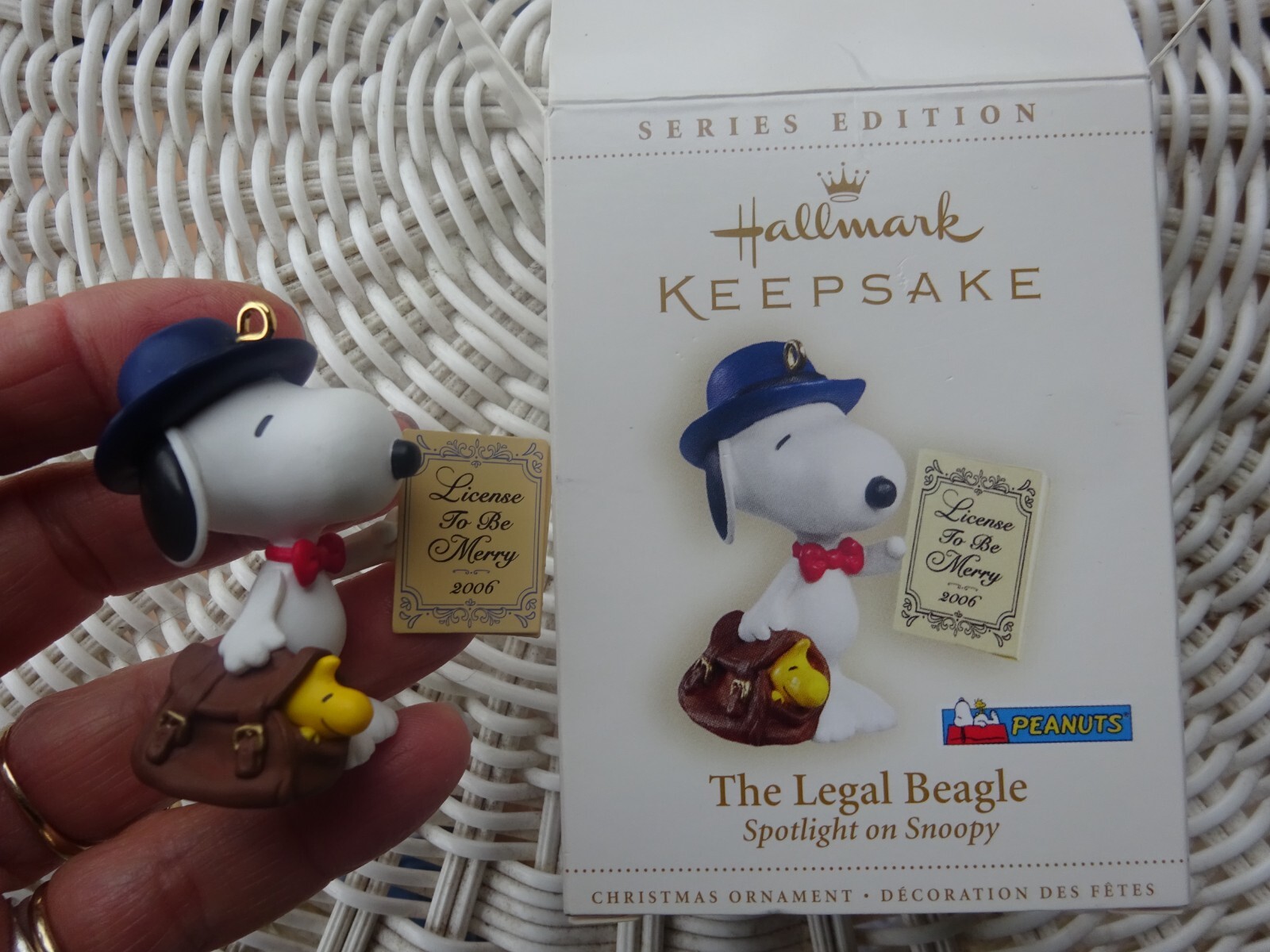 2006 Peanuts Hallmark The Legal Beagle Christmas Ornament Spotlight on ...