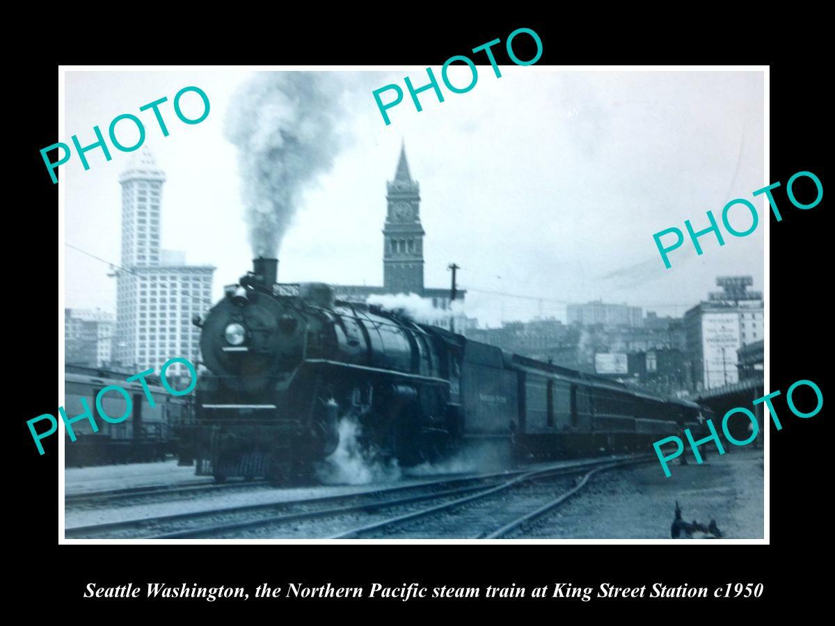 OLD POSTCARD SIZE PHOTO OF SEATTLE WA THE NORTHERN PACIFIC RAILROAD ...