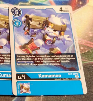 x1 Digimon KUMAMON BT7-021 Blue Common TCG | eBay