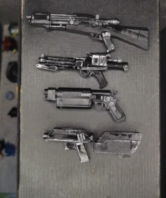 1/6 Scale Clone Human Dc-15A Blaster Rifle Gun Weapon Model for 12 ...