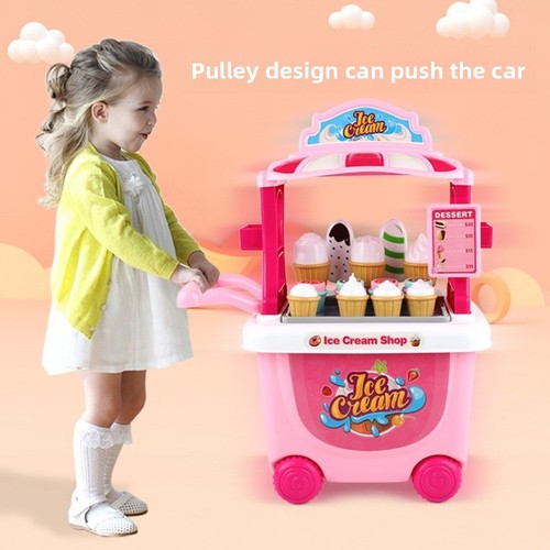 24pcs Removable Storage Ice Cream Candy Trolley Toy Kid's Activity ...