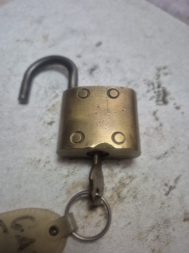 Vintage Slaymaker Brass Padlock with Key, Working Lock | eBay