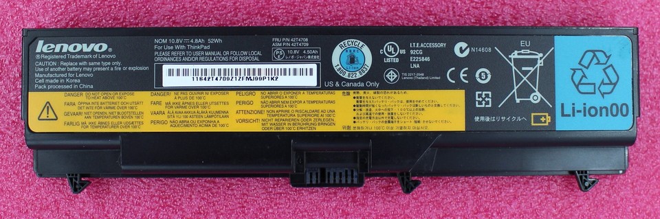 42T4708 - Lenovo ThinkPad Sl410 Battery 9 Cell | eBay