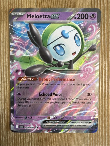 Pokemon TCG - Double Rare Meloetta Ex 044/086 - Black Bolt - Near Mint ...