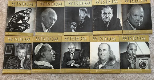 WISDOM Magazine 1957 Lot Of 10 Volume Two- Eisenhower, Ben Franklin ...