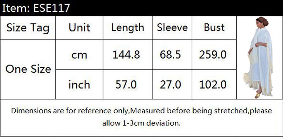 Dubai Abaya Women Oversize Muslim Bat Sleeve Maxi Dress Islamic ...