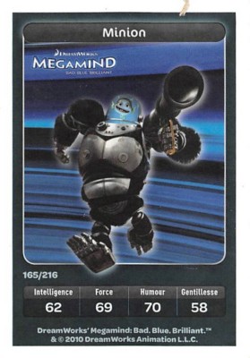 Carrefour Dreamworks Card - Megamind - Minion - Special Card - No. 165 ...