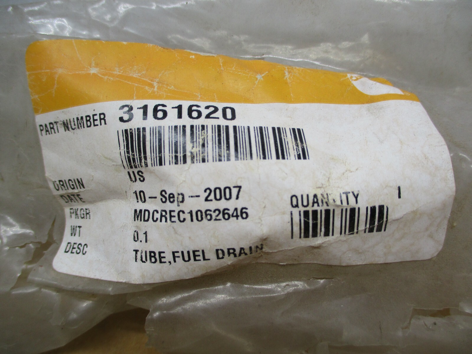 Cummins 3161620 Fuel Drain Tube Genuine OEM | eBay