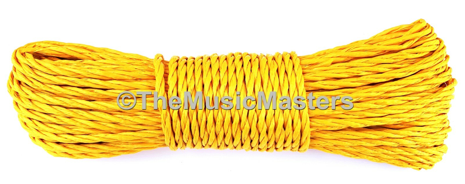 (2) Yellow 100ft Twisted Poly UTILITY ROPE Line Cargo Tie Down Cord ...