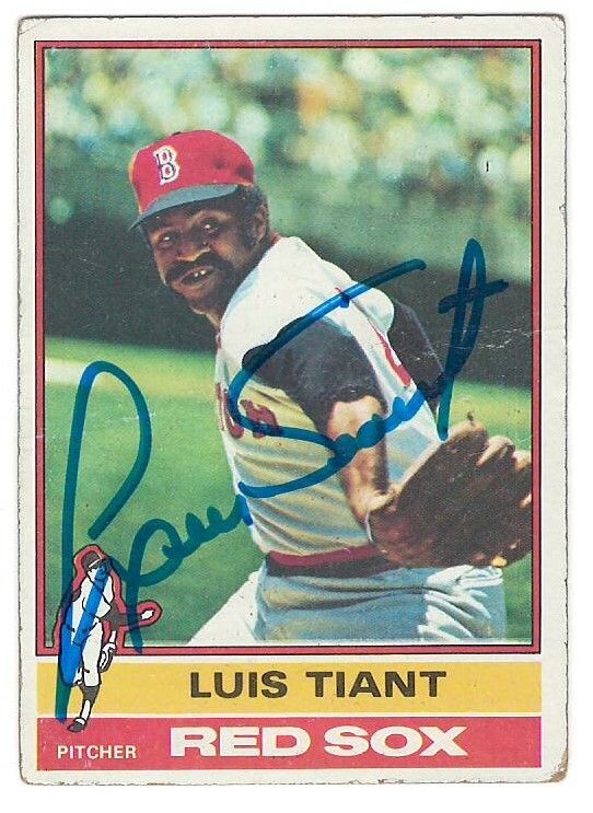 Luis Tiant Signed Lot of 10 Cards 1970 1973-1977 1979-1981 ...