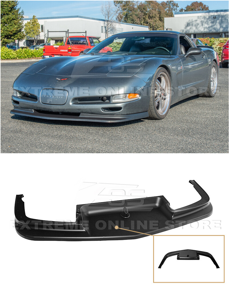 For 97-04 Corvette C5 Performance Matte Black AirFlow Front Bumper Lip ...