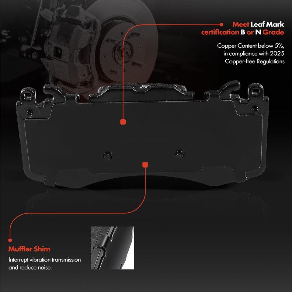 Front Drilled Brake Rotors & Ceramic Brake Pads for Land Rover Range ...