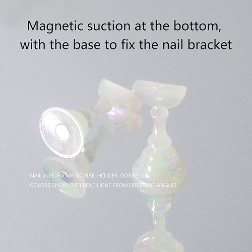 Aurora Magnetic Nail Art Practice Display Stand Tip Holder Acrylic ...