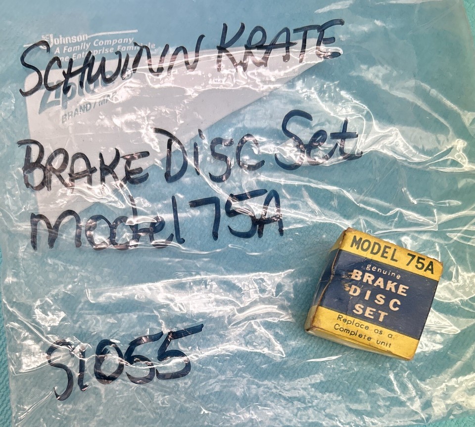 SCHWINN KRATE STINGRAY MUSCLE BIKE BRAKE DISC SET MODEL 75A | eBay