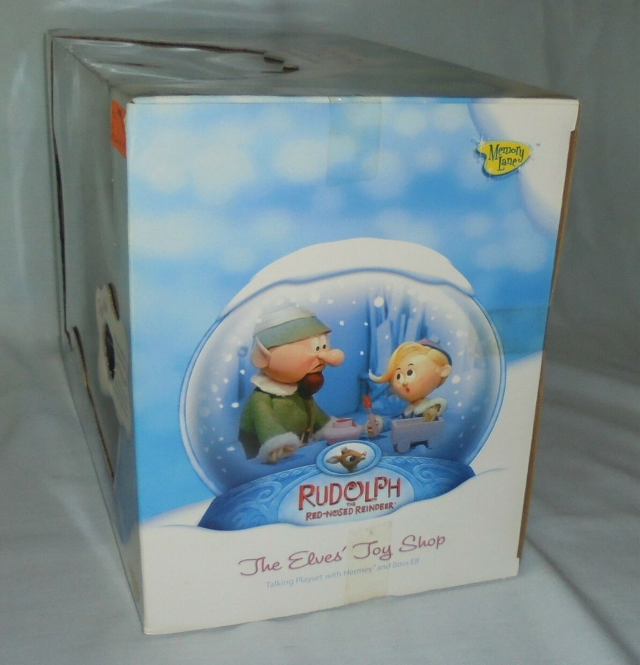 Elves Toy Shop Talking Playset Hermey Boss Elf Rudolph The Red Nosed ...