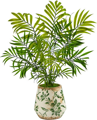 18In. Mini Areca Palm Artificial Plant in Floral Vase | eBay