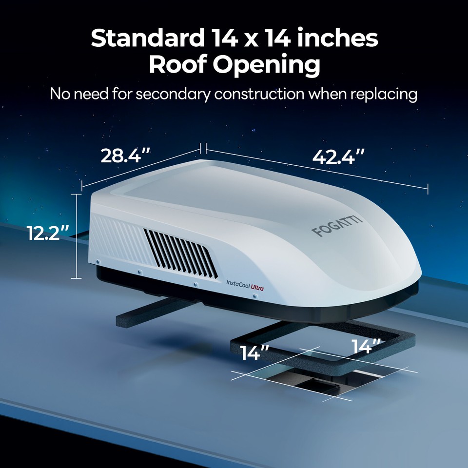 16K Heat Pump RV Air Conditioner Rooftop Camper AC Unit Wifi+Remote ...