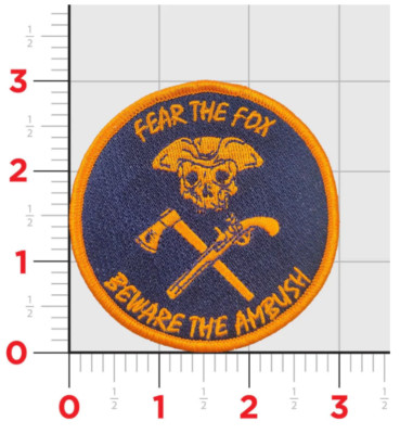 HSM-74.2 FEAR THE FOX EMBROIDERED HOOK & LOOP PATCH | eBay