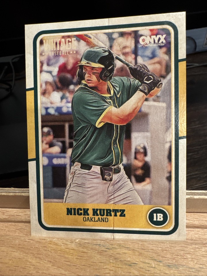 NICK KURTZ 2025 ONYX VINTAGE BASEBALL BASE CARD ATHLETICS PROSPECT | eBay