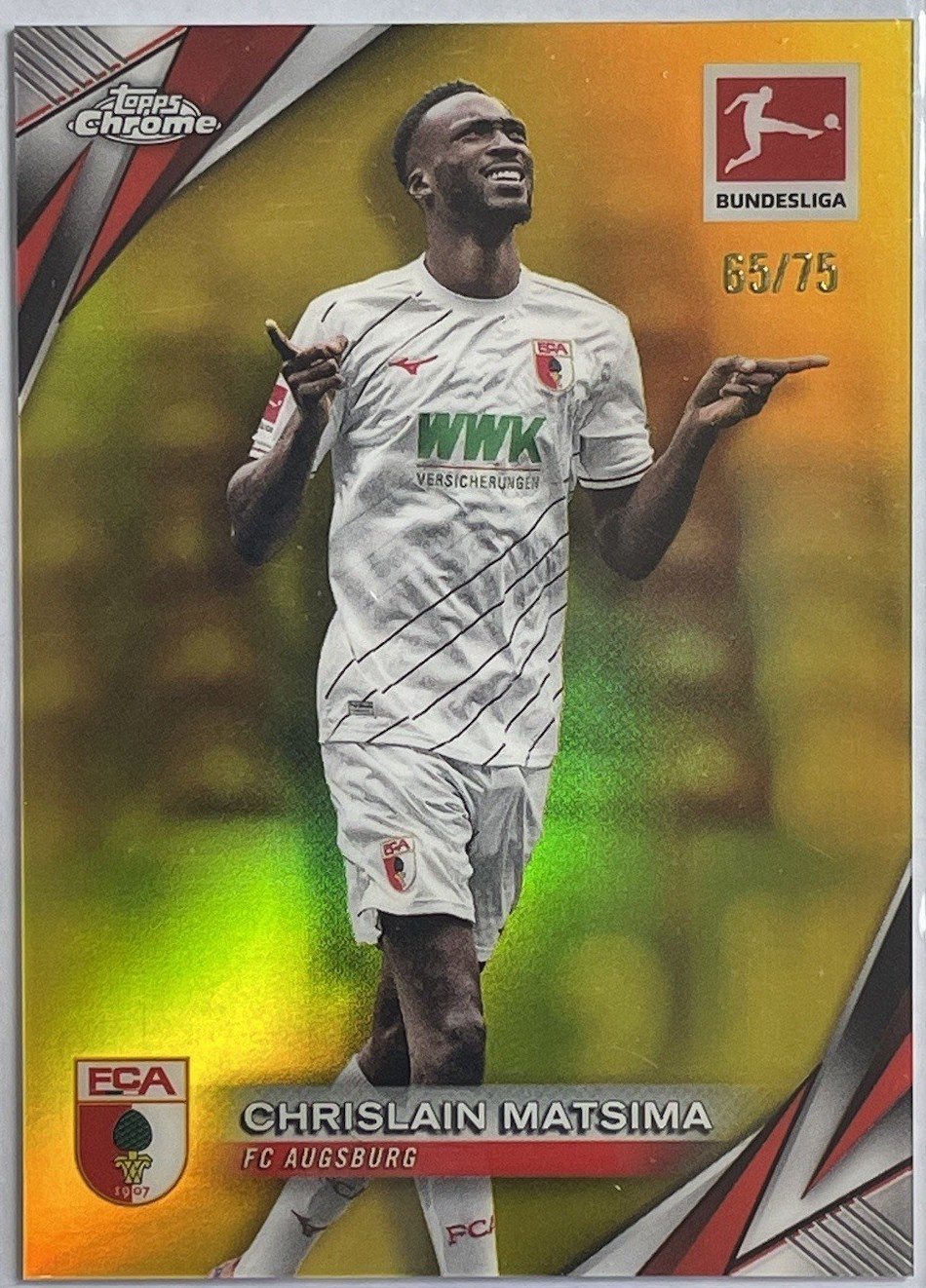 2024-25 Topps Chrome Bundesliga - Chrislain Matsima #2 Yellow Refractor ...