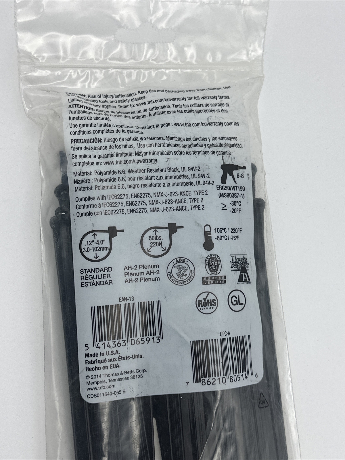 Thomas & Betts TY528MX Cable Tie for sale online | eBay