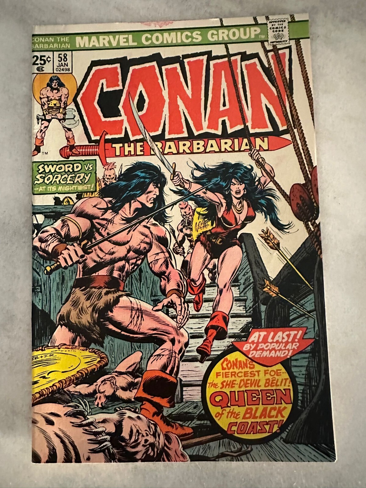 Conan the Barbarian #58 (1976, Marvel) 2nd Appearance Of Belit FN | eBay