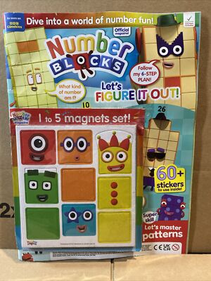 Number Blocks magazine #25 With Numberblocks 1-5 Magnets set | eBay