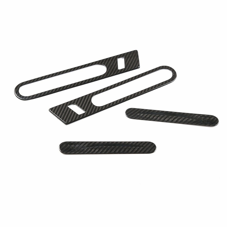 Real Dry Carbon Fiber Car Door Handle Cover Cap Fit for Nissan GTR R35 ...