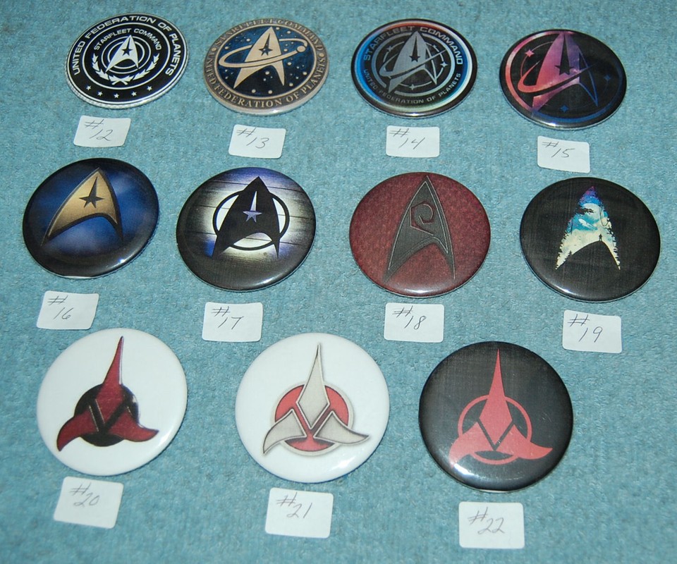 Various StarFleet & Star Trek Pinback Buttons, New | eBay