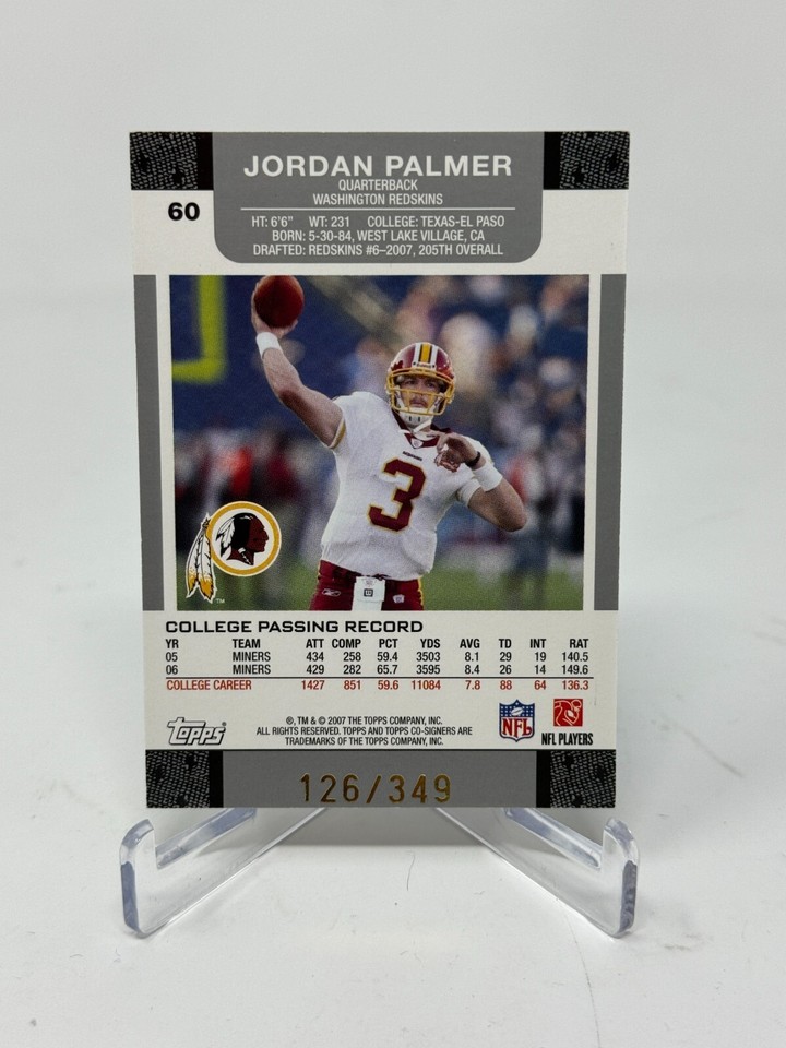 2007 Topps CoSigners Changing Faces LaRon Landry Jordan Palmer Card #60 ...