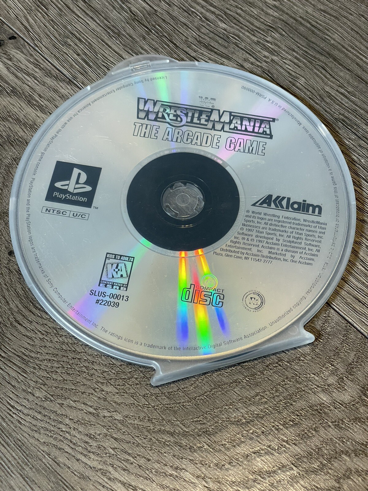 WWF Wrestlemania The Arcade Game PS1 PlayStation 1- Disc Only WWE ...