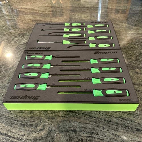 Snap On sgmini16fg 16pc soft grip mini screwdriver Torx picks & seal ...