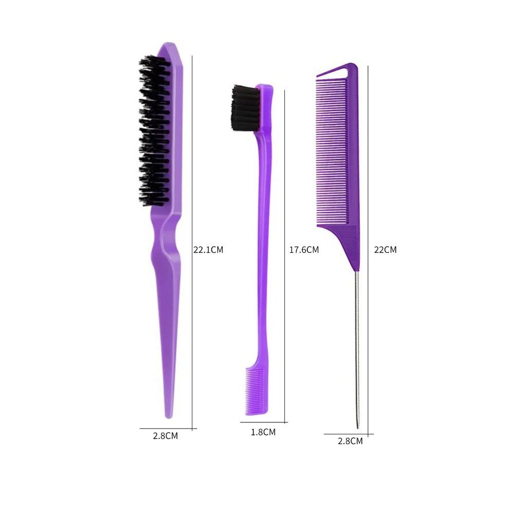 3Pcs/set Grooming Slick Brush Set Colorful Teasing Brush Durable ...