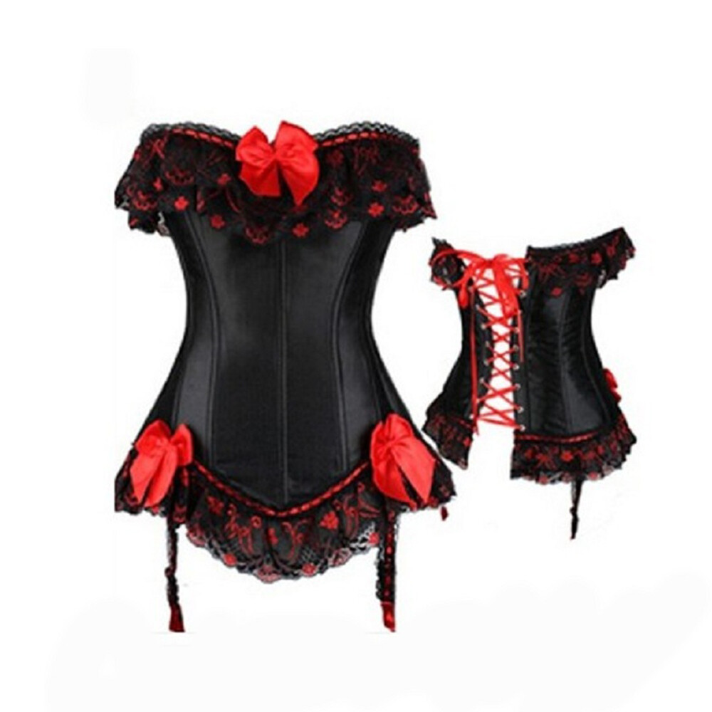 Sexy Bustier Waist Corset Top Lace Up Women Steampunk Basques Lingerie ...