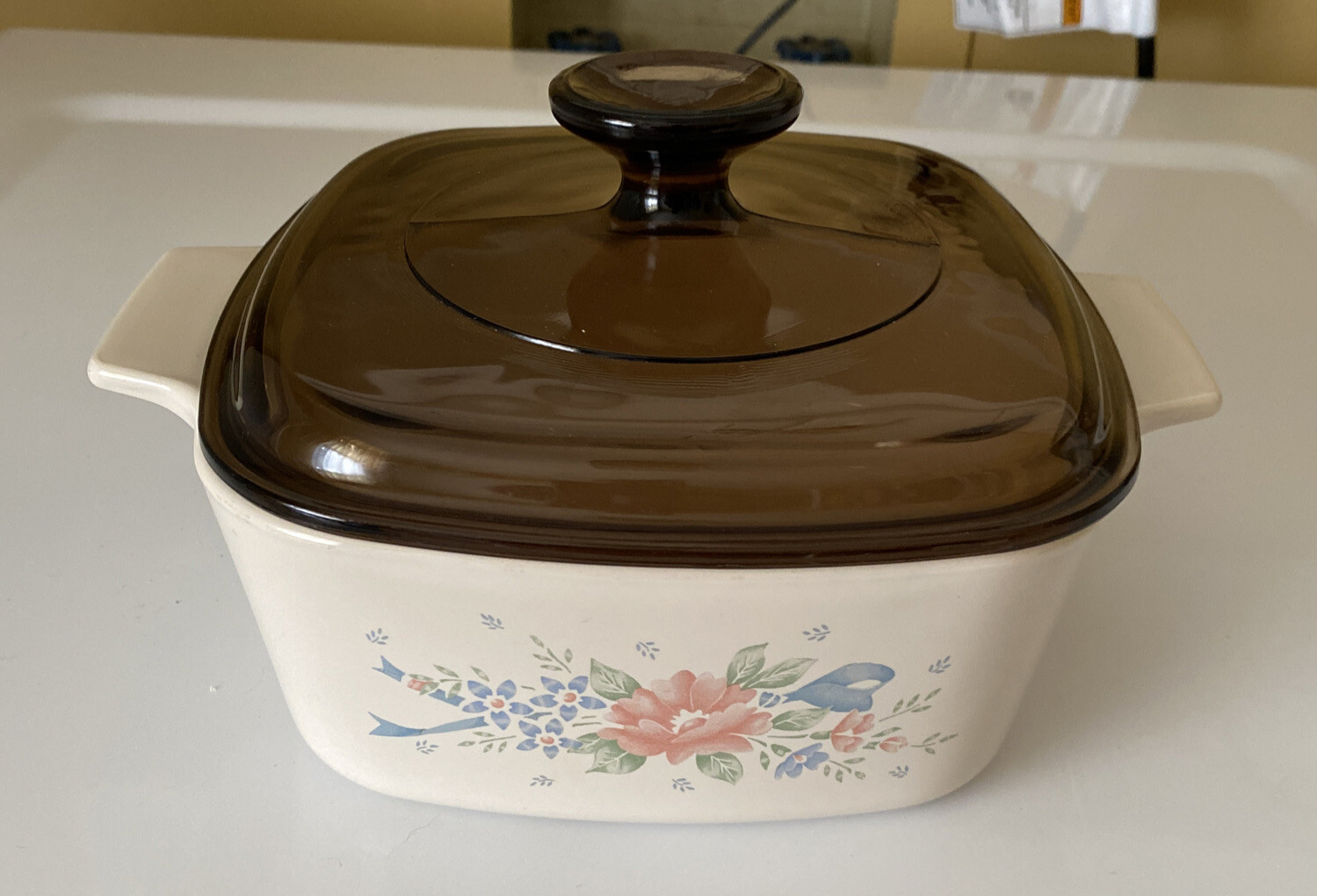 CORNING WARE - SYMPHONY 1.5QT CASSEROLE DISH - AMBER LID A-11/2-B FREE ...